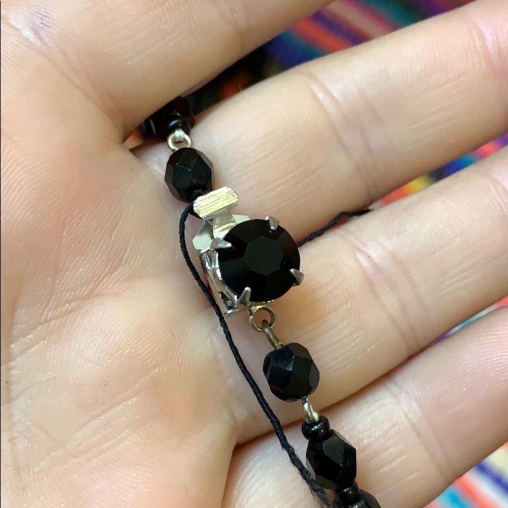 Antique Art Deco Glass Bead Cocktail Necklace - Gem